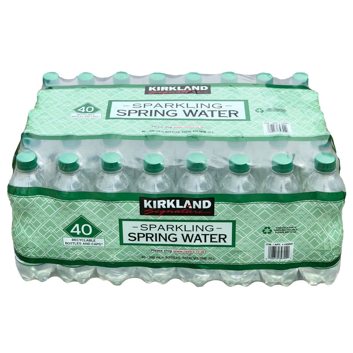 Kirkland Signature Sparkling Spring Water 500ml, 40 Bottles
